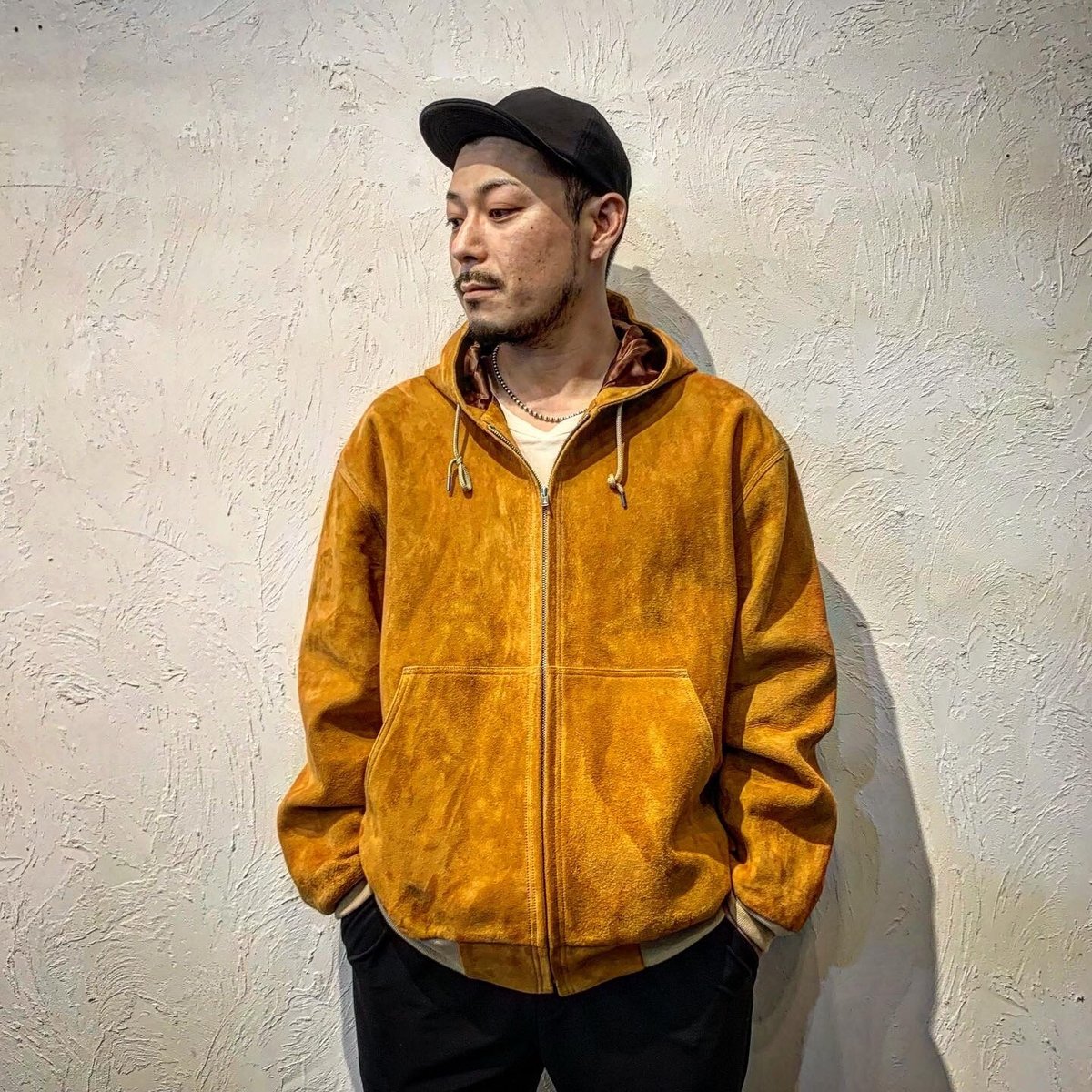 CWORKS【Crispy / ｸﾘｽﾋﾟｰ 】Deer suede (CAMEL)(FINE...