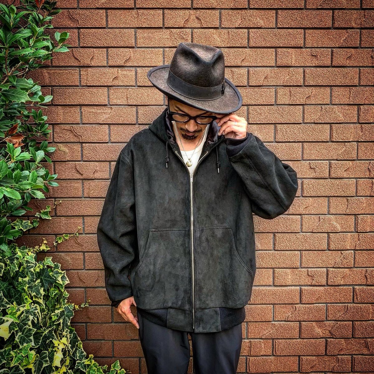 CWORKS【Crispy / ｸﾘｽﾋﾟｰ 】Deer suede (BLACK)(FINE...