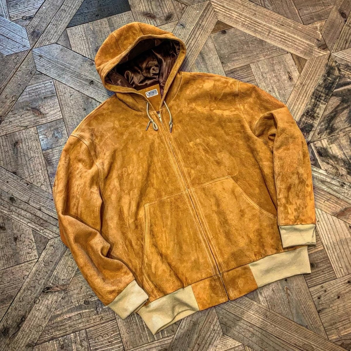 CWORKS【Crispy / ｸﾘｽﾋﾟｰ 】Deer suede (CAMEL)(FINE...