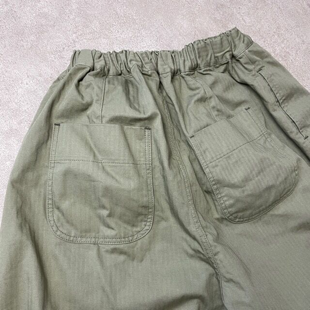 アンクルリーフパンツ□ミリタリー ヘリンボーンツイル□カーキ アンクルリーフパンツ□ミリタリー ヘリンボーンツイル□カーキ