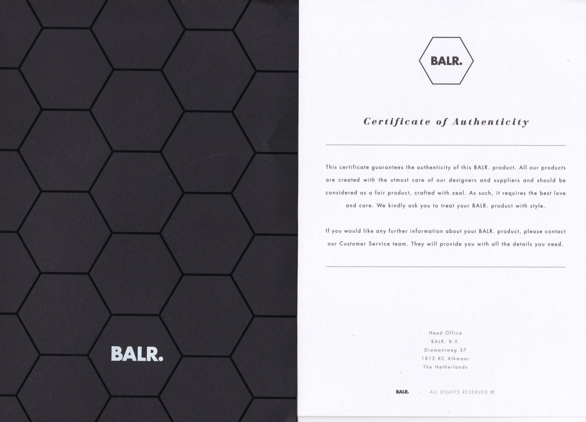 【BALR.】Black Label Navy Logo Tシャツ Black | T'eneT