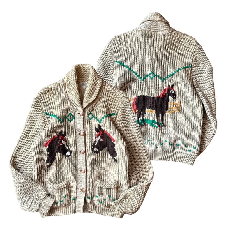 50's CALDWELL HAND FASHIONED Cowichan knit | chunk 50's CALDWELL HAND FASHIONED Cowichan knit | chunk