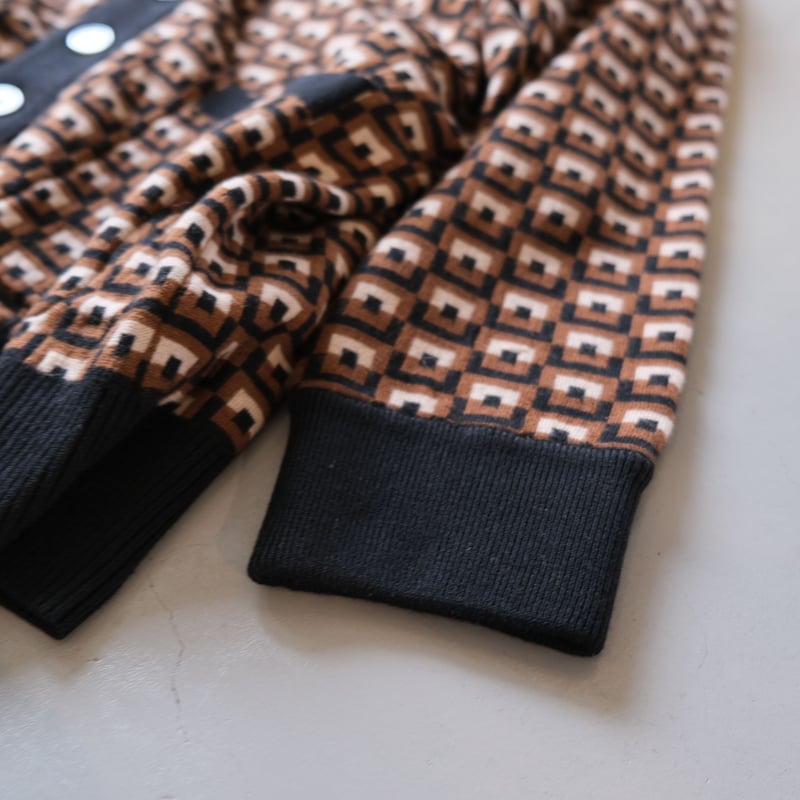 THOMASMGPIE トーマスマグパイ BLOCK W JACQUARD CARDIGAN THOMASMGPIE トーマスマグパイ BLOCK W JACQUARD CARDIGAN