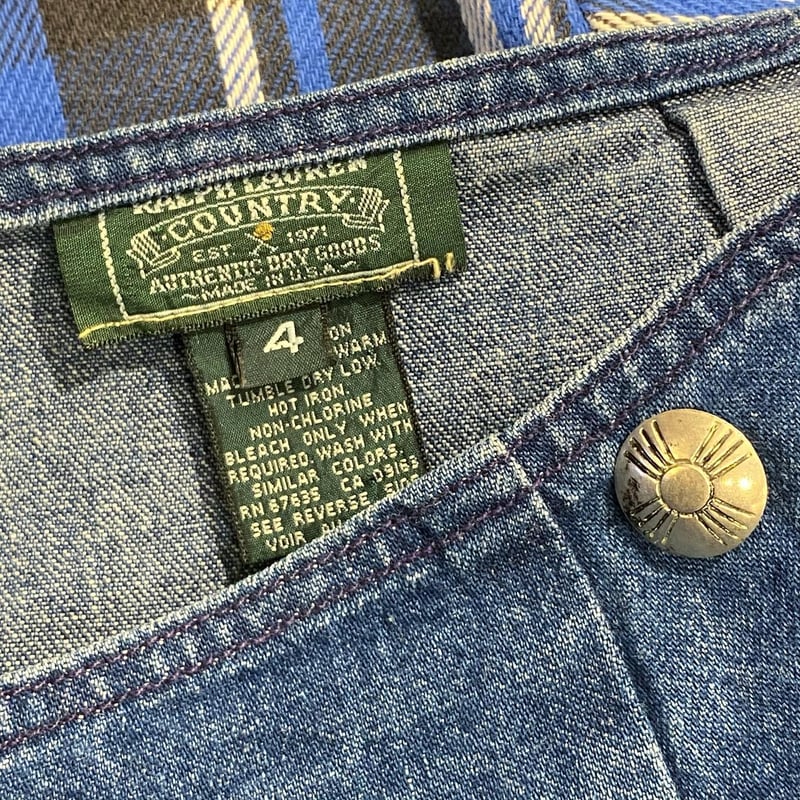 RALPH LAUREN COUNTRY デニムラップスカート 90s ラルフローレン RALPH LAUREN COUNTRY デニムラップスカート 90s ラルフローレン