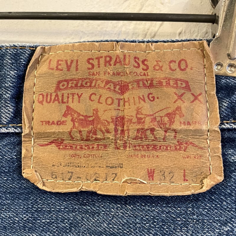 Levi's 517 66モデル single 脇割り ボタン裏16 SCOVILLジッパー Levi's 517 66モデル single 脇割り ボタン裏16 SCOVILLジッパー