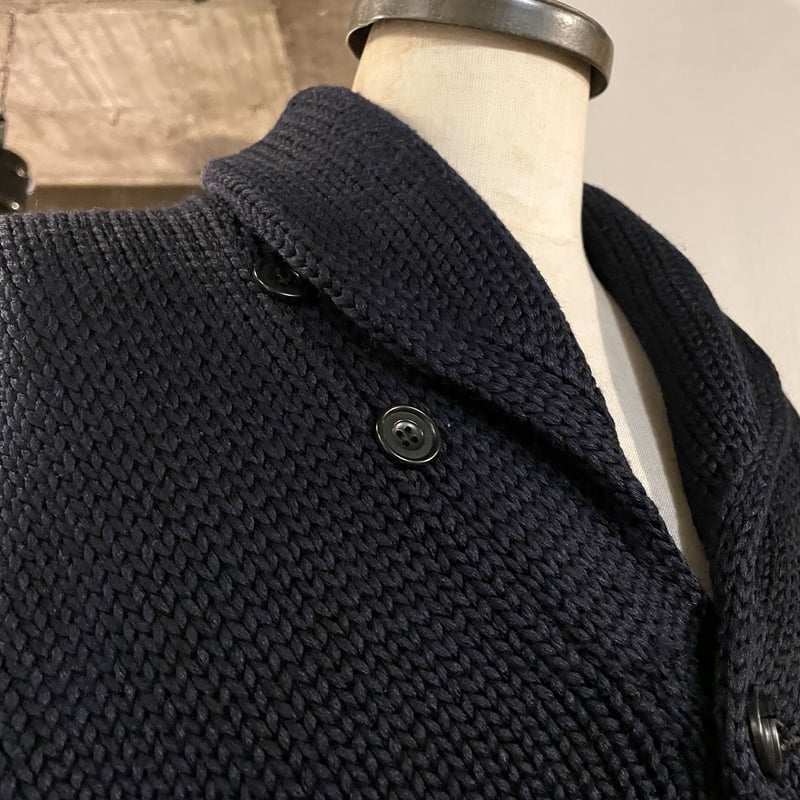 30s〜 Vintage Cardigan ショールカラー カーディガン ネイビー 30s〜 Vintage Cardigan ショールカラー カーディガン ネイビー