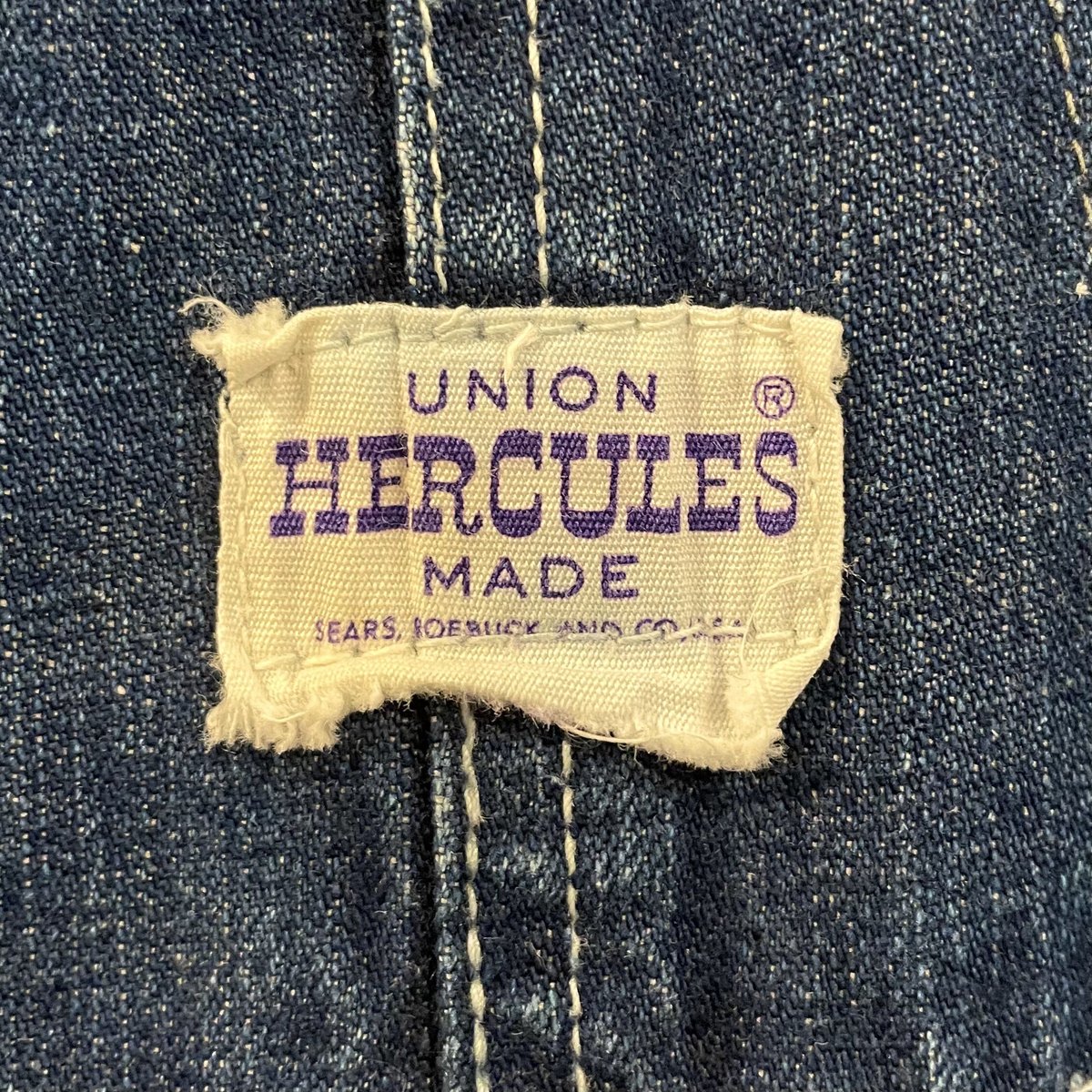 HERCULES デニムオーバーオール UNION MADE 濃紺 50s SEARS (S0 HERCULES デニムオーバーオール UNION MADE 濃紺 50s SEARS (S0