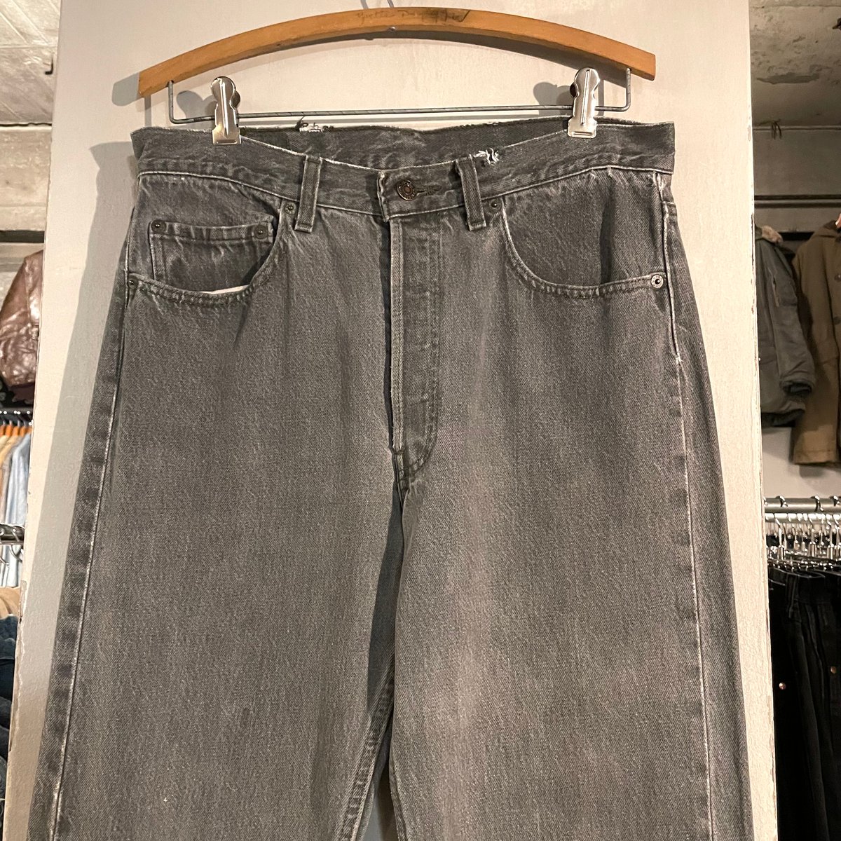 90s Levi's 501 先染め ブラックデニムパンツ 32×33 USA製 1990 90s Levi's 501 先染め ブラックデニムパンツ 32×33 USA製 1990