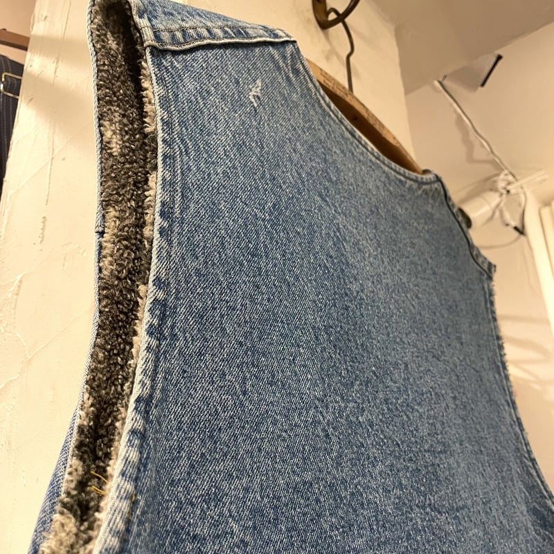 80s〜 Carhartt デニムベスト ネイティブ柄ライナー カーハート 80s〜 Carhartt デニムベスト ネイティブ柄ライナー カーハート