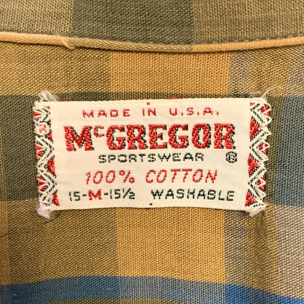 60s McGREGOR オープンカラーシャツ ショートスリーブ チェック 60s McGREGOR オープンカラーシャツ ショートスリーブ チェック