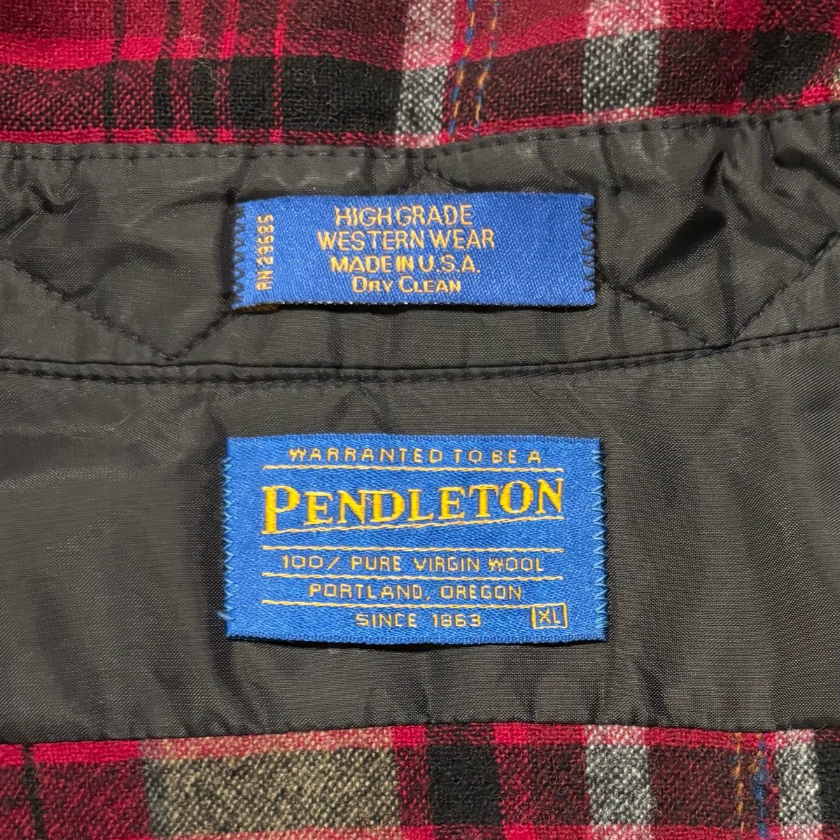 PENDLETON L/S Western Wool Shirt USA製 Size XL ペ...