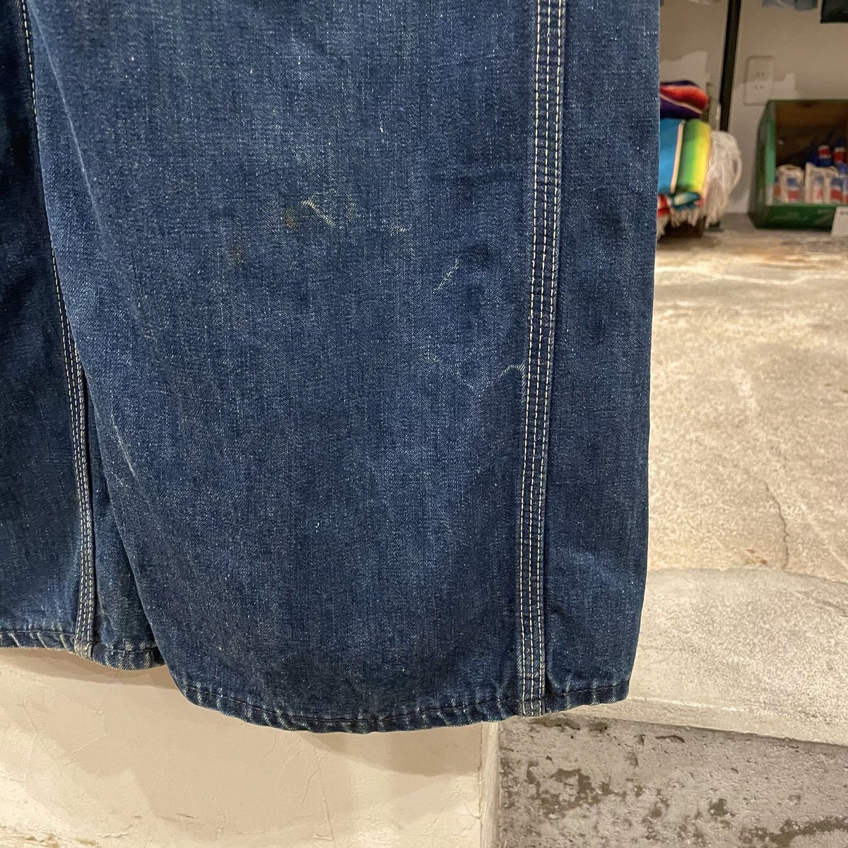 Lee オーバーオール Jelt Denim ユニオンチケット USA製 70s Lee オーバーオール Jelt Denim ユニオンチケット USA製 70s