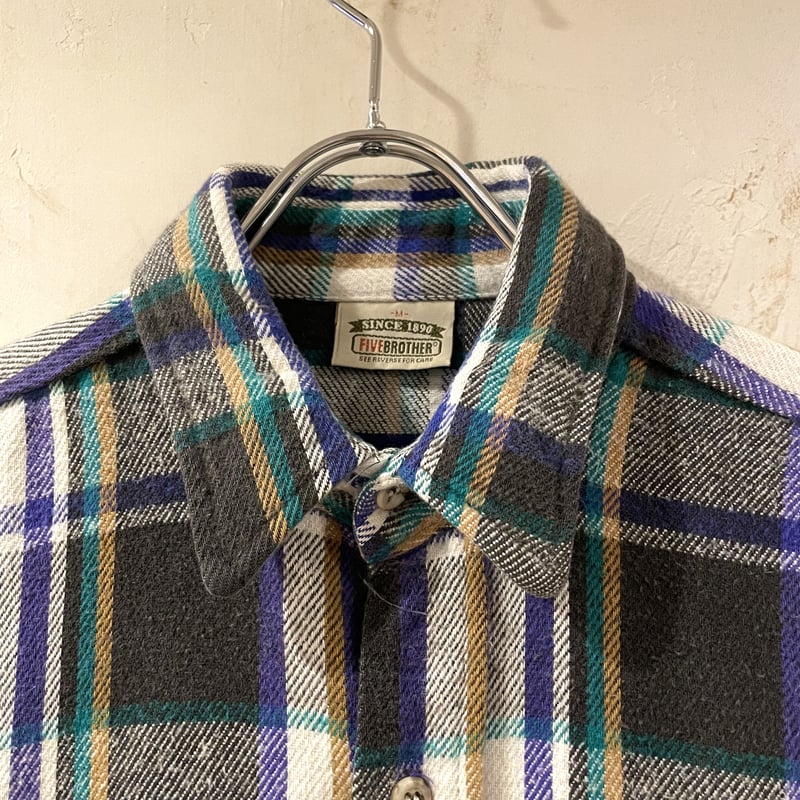 80s FIVE BROTHER ネルシャツ ファイブブラザー USA製 80年代 80s FIVE BROTHER ネルシャツ ファイブブラザー USA製 80年代