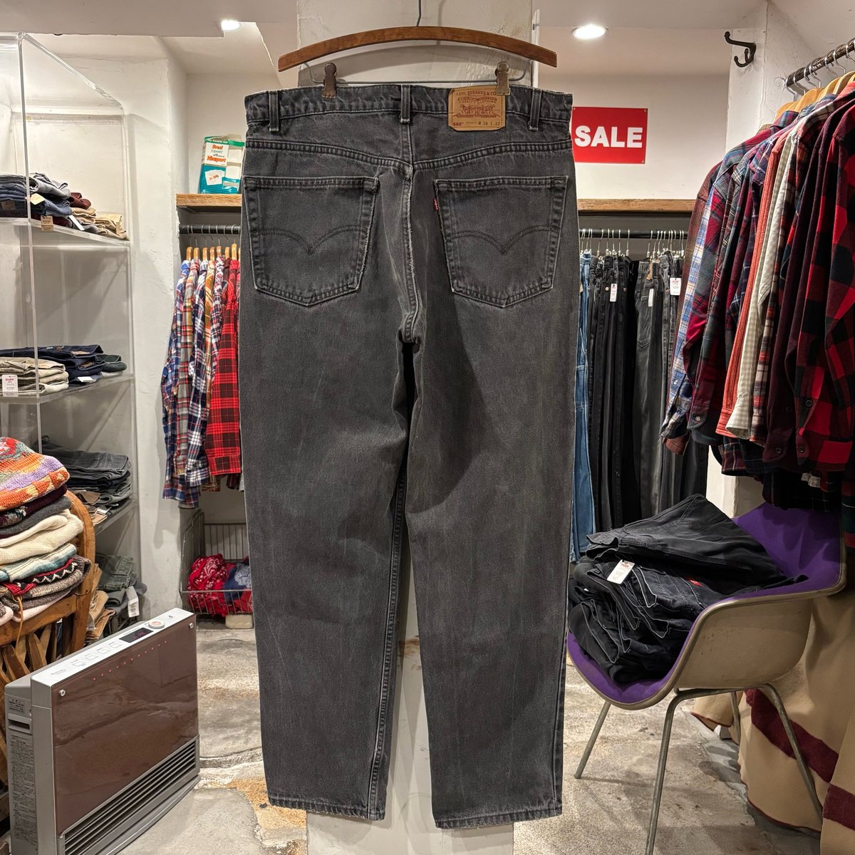 90s Levi's 550 0260 Relaxed Fit リーバイス ブラックデニムパン...