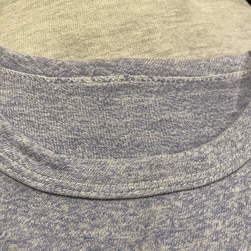 70s~ S/S ヴィンテージTシャツ 染み込み 青霜降り G.V.S.C 70s~ S/S ヴィンテージTシャツ 染み込み 青霜降り G.V.S.C