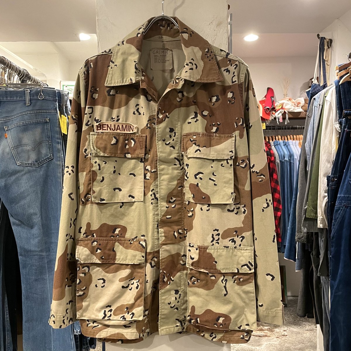 90s US ARMY 6C デザートカモ柄 BDUジャケット チョコチップ 90s US ARMY 6C デザートカモ柄 BDUジャケット チョコチップ