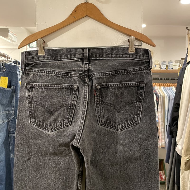 Levi's 501 90年代 後染めブラックデニム ボタン裏653 USA製 Levi's 501 90年代 後染めブラックデニム ボタン裏653 USA製
