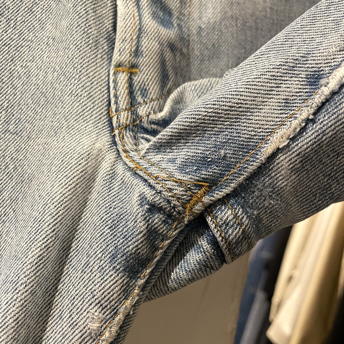 Levi's 501 66後期 バックポケット裏チェーンステッチ Levi's 501 66後期 バックポケット裏チェーンステッチ