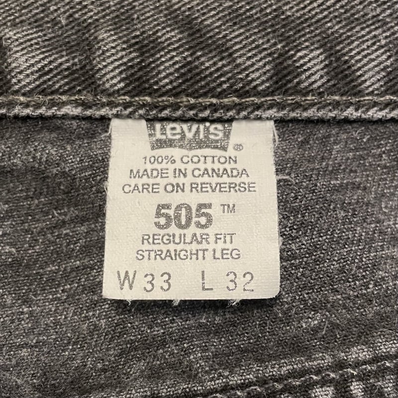 90s Levi's 505 リーバイス ブラックデニムパンツ 32×31 カナダ 90s Levi's 505 リーバイス ブラックデニムパンツ 32×31 カナダ
