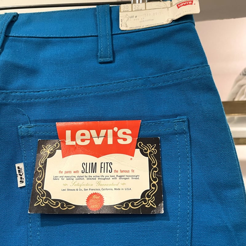 60s Levi's 518 SLIM FITS カラーパンツ BigE DEAD STOCK 60s Levi's 518 SLIM FITS カラーパンツ BigE DEAD STOCK
