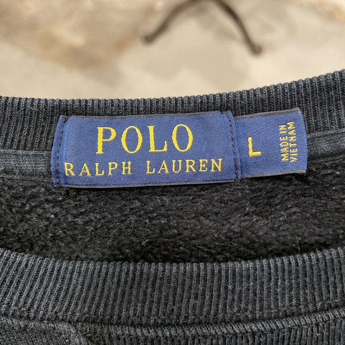 POLO RALPH LAUREN Vガゼットスウェット 無地スウェット 黒 POLO RALPH LAUREN Vガゼットスウェット 無地スウェット 黒