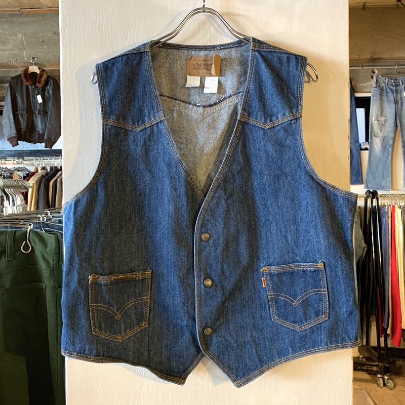 80s Levi's 60506-0916 リーバイス デニムベスト オレンジタブ 80s Levi's 60506-0916 リーバイス デニムベスト オレンジタブ