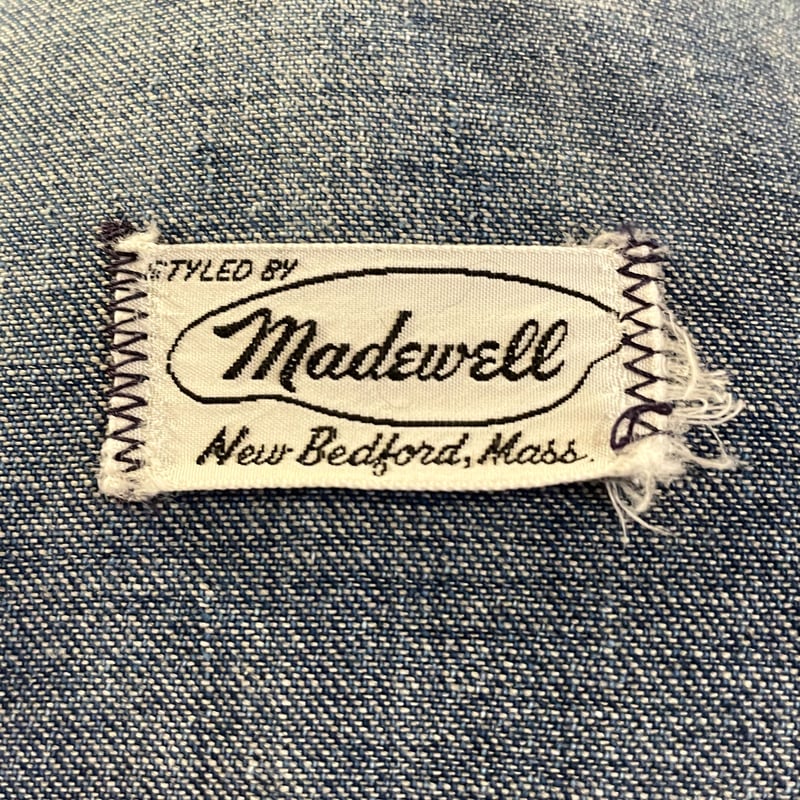 60s Madewell デニムカバーオール 襟コーデュロイ ワーク 60s Madewell デニムカバーオール 襟コーデュロイ ワーク