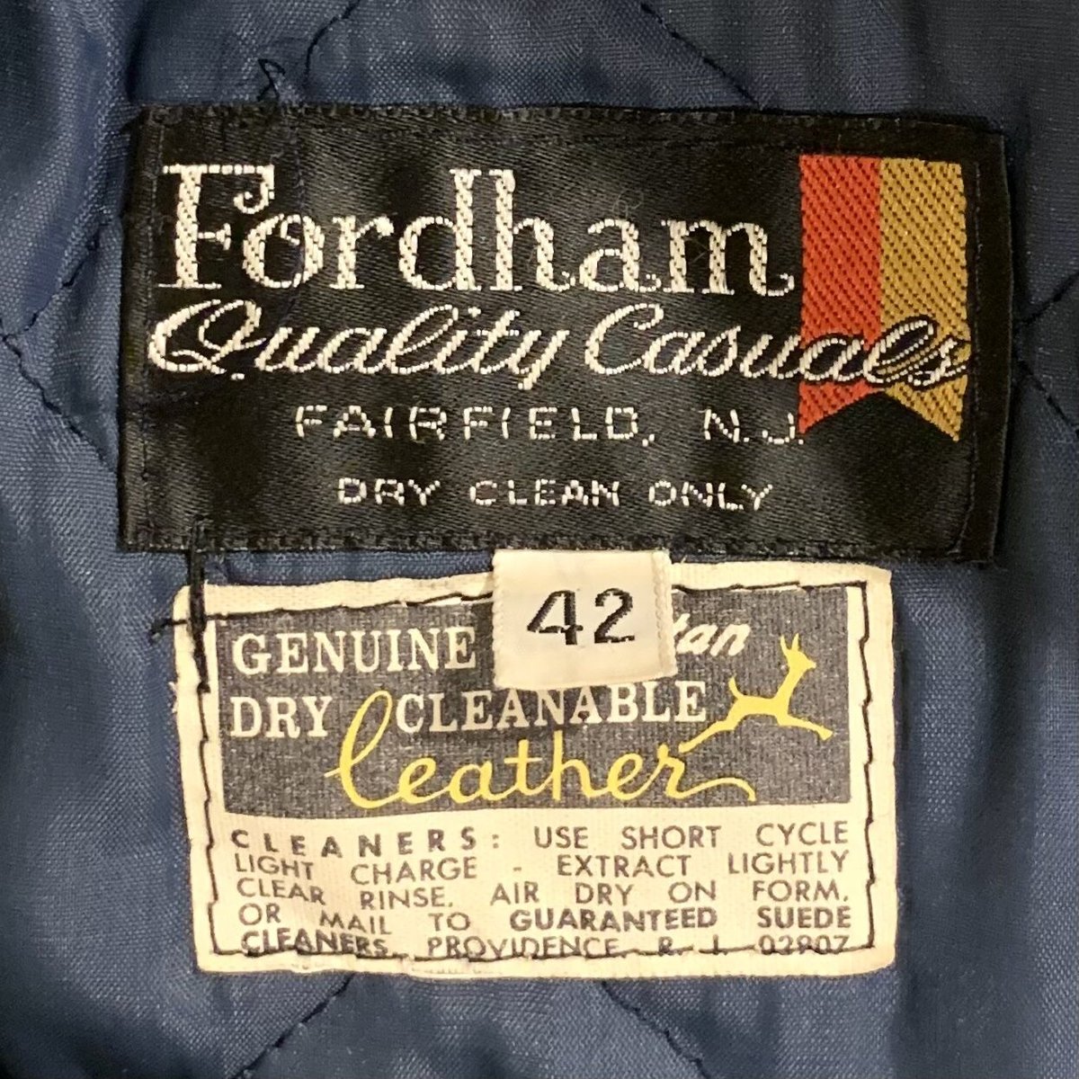 80s Fordham スタジャン フォーダム ロング丈 ウールxレザー 80s Fordham スタジャン フォーダム ロング丈 ウールxレザー