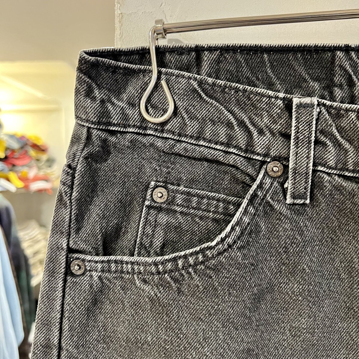 90s~ Levi's 505 後染め ブラックデニム ボタン裏522 オレンジ 90s~ Levi's 505 後染め ブラックデニム ボタン裏522 オレンジ