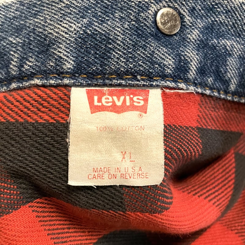 80s Levi's 70417-0814 デニムジャケット サイズXL ネルライナー 80s Levi's 70417-0814 デニムジャケット サイズXL ネルライナー