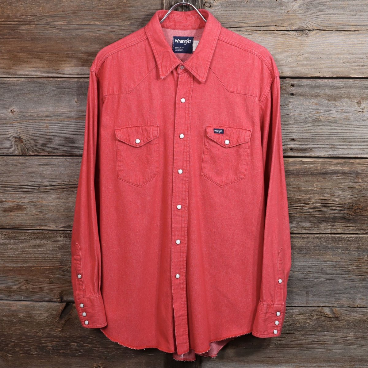Wrangler 80s USA製 ヴィンテージ 赤系 デニムウエスタンシャツ Wrangler 80s USA製 ヴィンテージ 赤系 デニムウエスタンシャツ