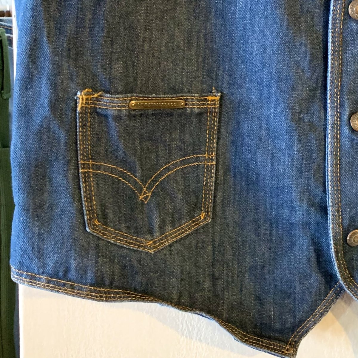 80s Levi's 60506-0916 リーバイス デニムベスト オレンジタブ 80s Levi's 60506-0916 リーバイス デニムベスト オレンジタブ