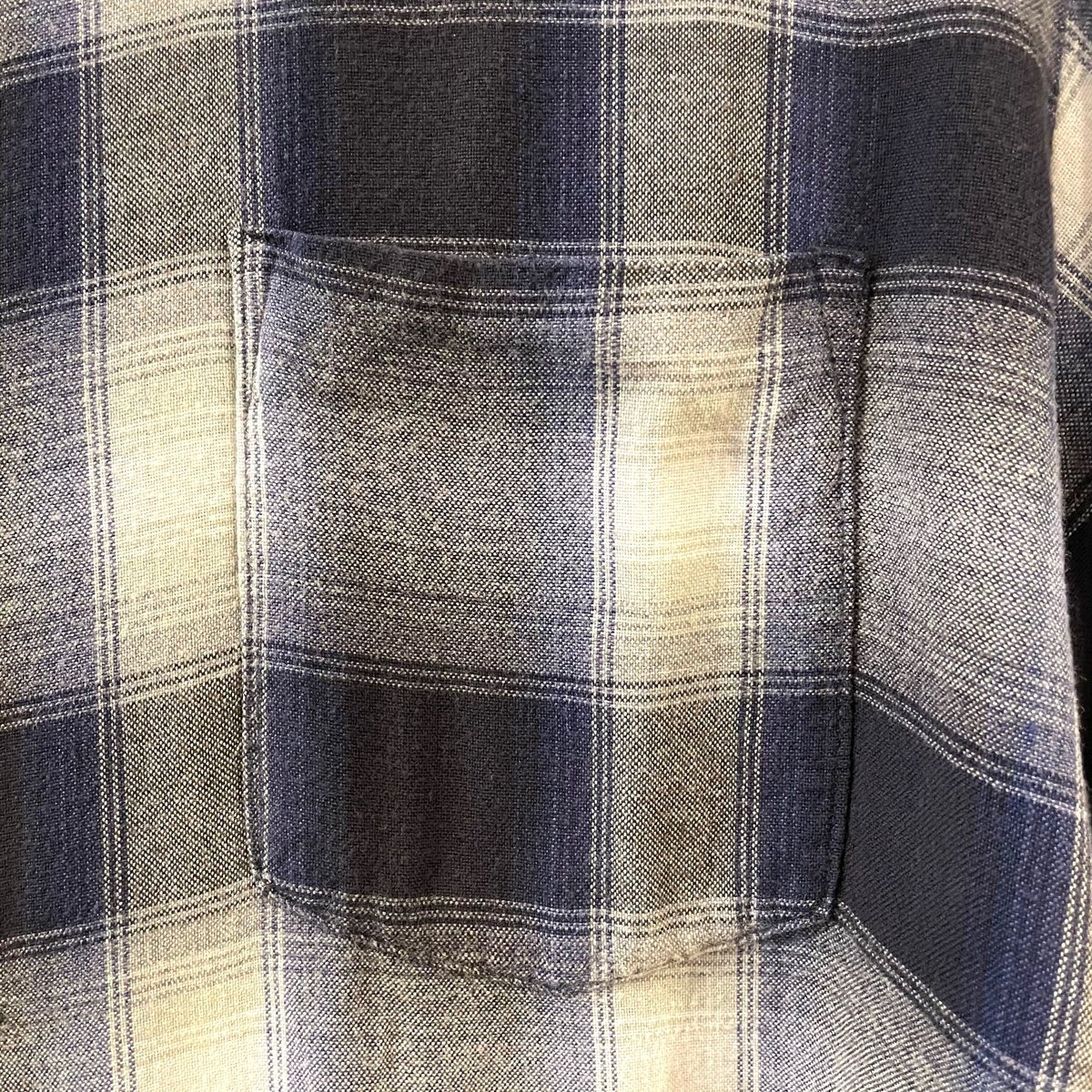 WESTVALE 60s オンブレチェック レーヨンシャツ 片ポケ ボックス WESTVALE 60s オンブレチェック レーヨンシャツ 片ポケ ボックス