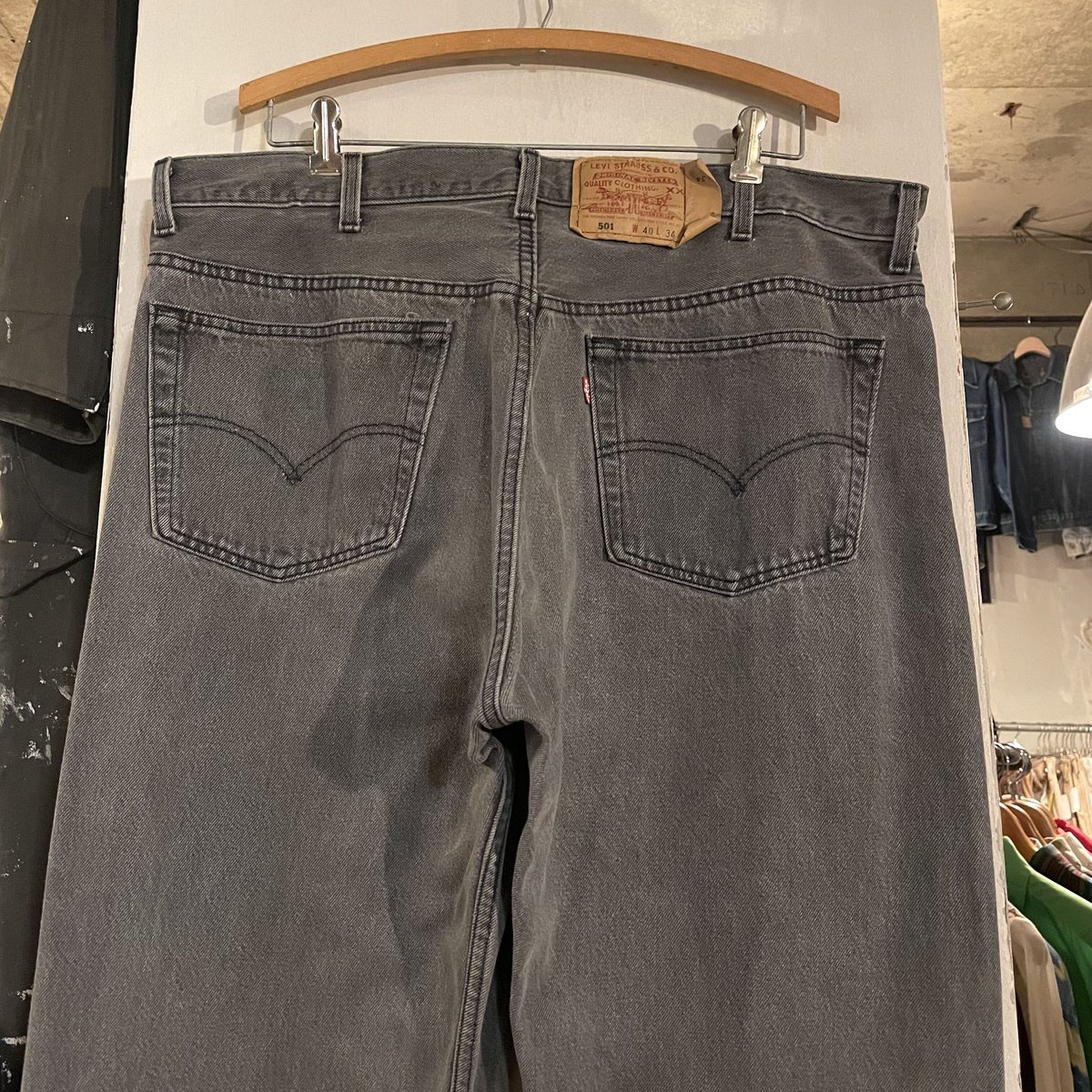 90s Levi's 501 0660 後染め ブラックデニム パンツ 40×34 USA製 90s Levi's 501 0660 後染め ブラックデニム パンツ 40×34 USA製