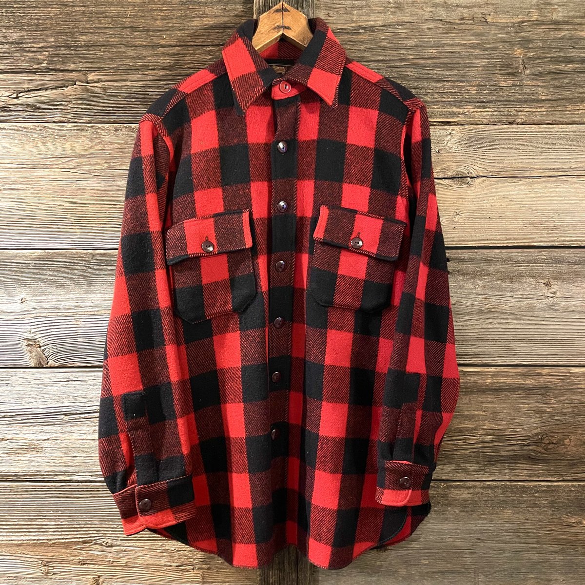 Woolrich 40s 黒タグREG表記 USA製 バッファローチェック ウール Woolrich 40s 黒タグREG表記 USA製 バッファローチェック ウール