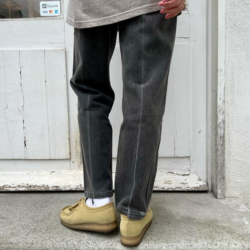 90s~ Levi's 505 後染め ブラックデニム ボタン裏522 オレンジ 90s~ Levi's 505 後染め ブラックデニム ボタン裏522 オレンジ