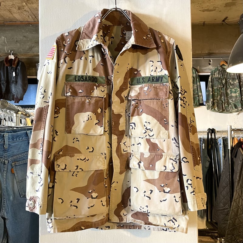 80s US ARMY 6C デザートカモ柄 BDU ジャケット チョコチップ柄 80s US ARMY 6C デザートカモ柄 BDU ジャケット チョコチップ柄