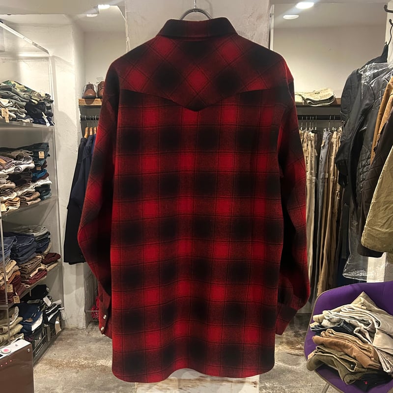 70s PENDLETON ウールチェックシャツ ペンドルトン オンブレ 70s PENDLETON ウールチェックシャツ ペンドルトン オンブレ