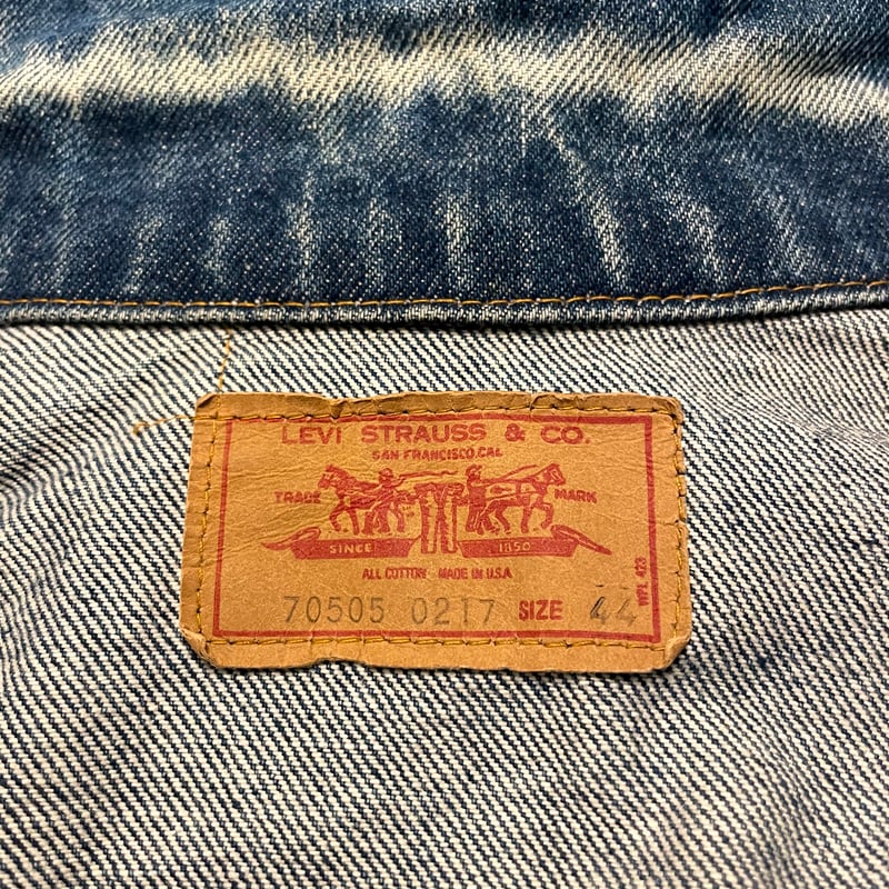 70s Levi's 70505 0217 デニムジャケット 2ポケ Size 44 リーバイ 70s Levi's 70505 0217 デニムジャケット 2ポケ Size 44 リーバイ
