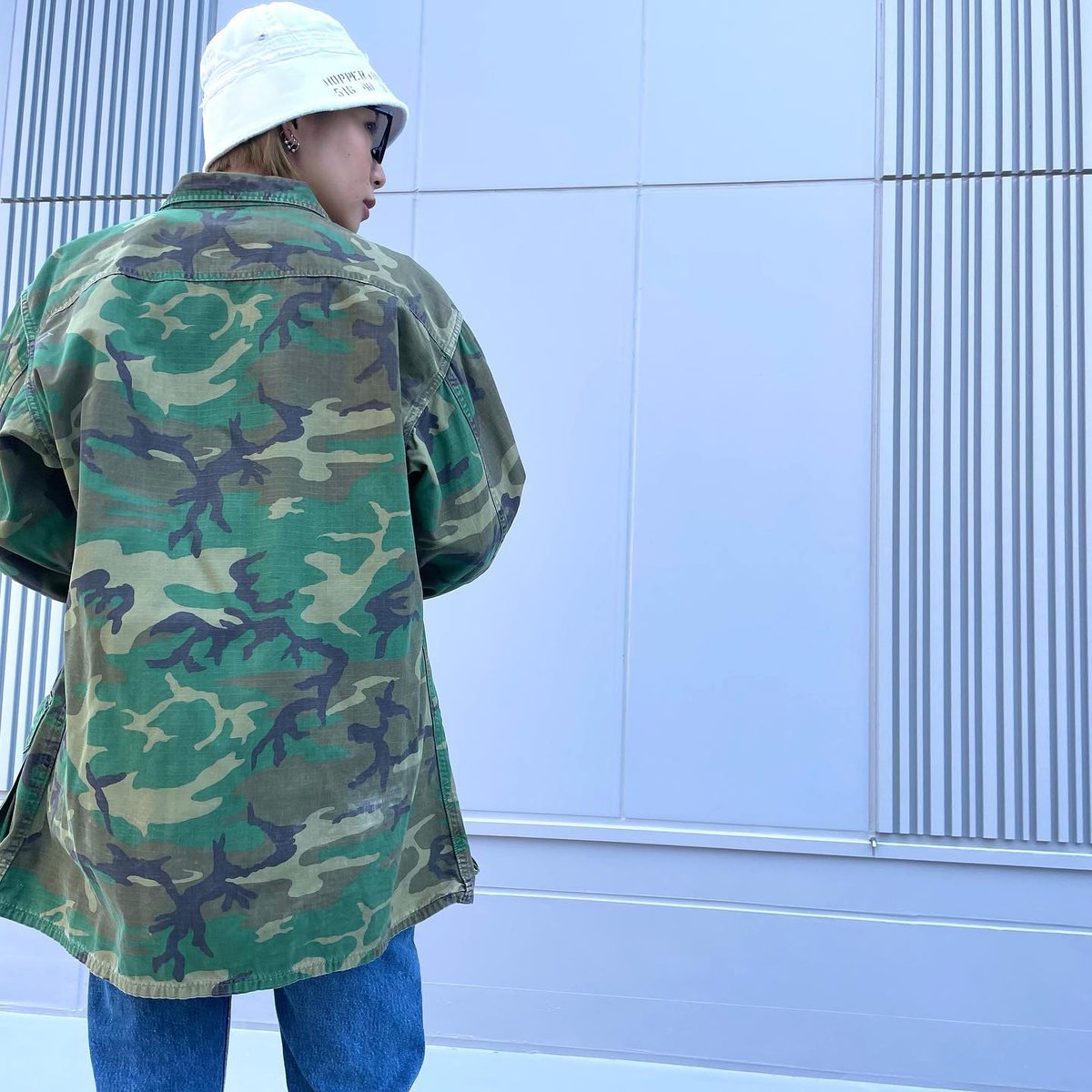 80s USMC LC-1 リーフカモ BDUジャケット RDF迷彩 1981年 ミリタリージ...