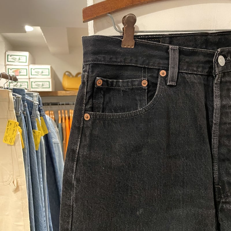 Levi's 501 90年代 リーバイス501 後染めブラックデニムパンツ Levi's 501 90年代 リーバイス501 後染めブラックデニムパンツ