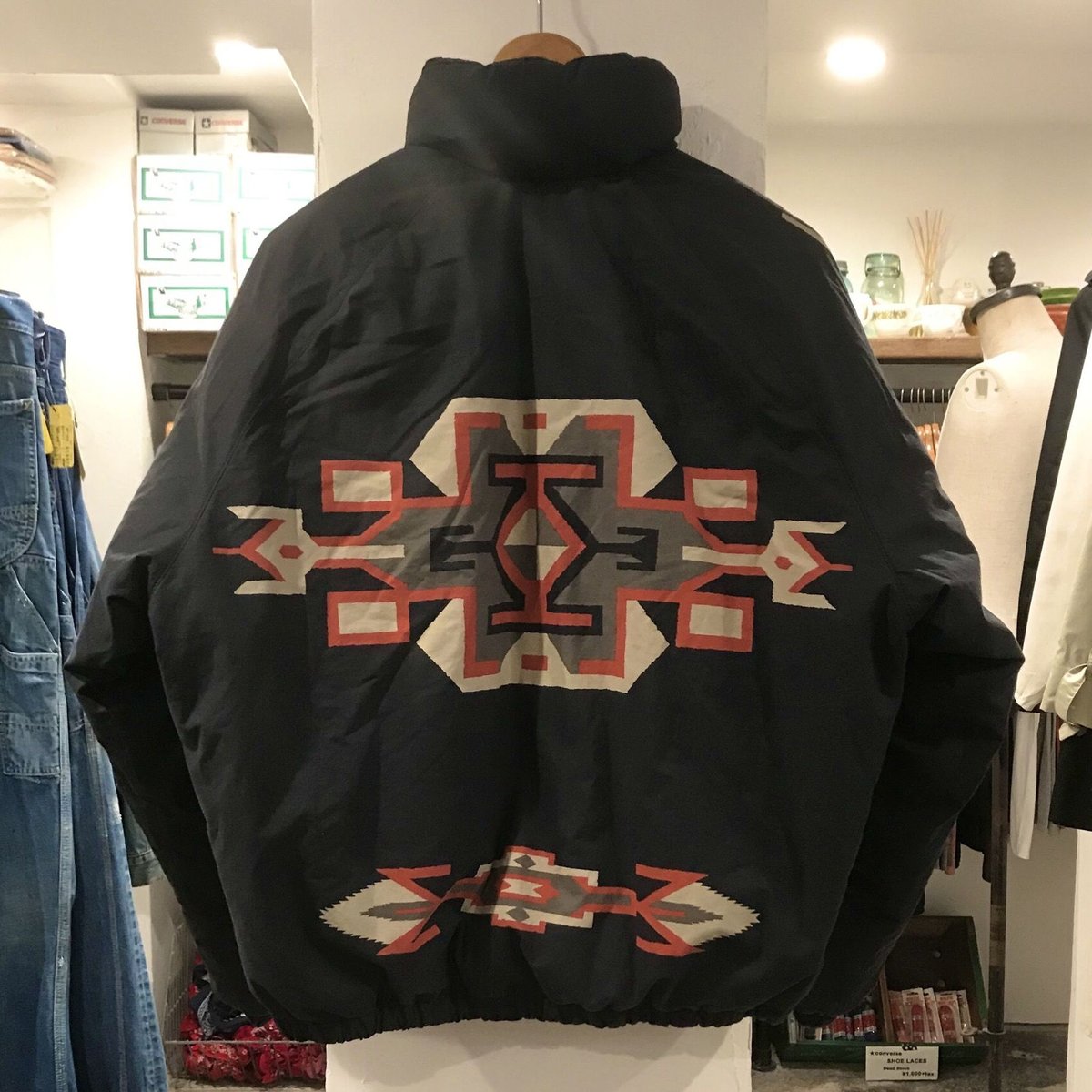 RALPH LAUREN ネイティブ柄 ダウンジャケット 黒 90s ラルフ RALPH LAUREN ネイティブ柄 ダウンジャケット 黒 90s ラルフ