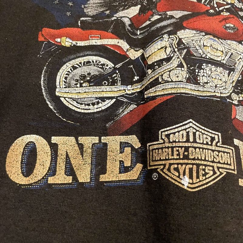 90s HARLEY-DAVIDSON S/S Tシャツ 3D EMBLEM BLACK HI 90s HARLEY-DAVIDSON S/S Tシャツ 3D EMBLEM BLACK HI