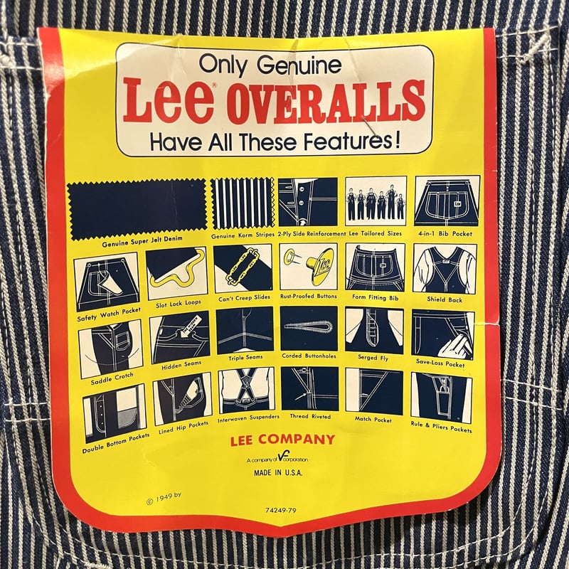 70s Lee 040-3249 ヴィンテージオーバーオール DEAD STOCK 70s Lee 040-3249 ヴィンテージオーバーオール DEAD STOCK