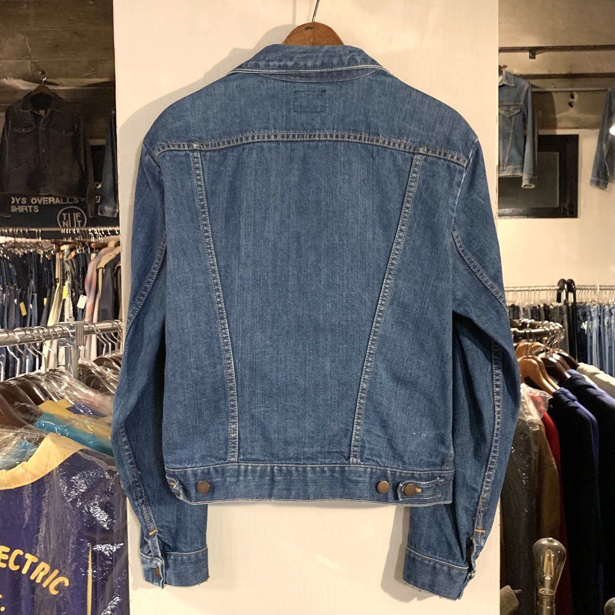 70s Wrangler ラングラー 124MJ デニムジャケット 黒タグ USA製 70s Wrangler ラングラー 124MJ デニムジャケット 黒タグ USA製