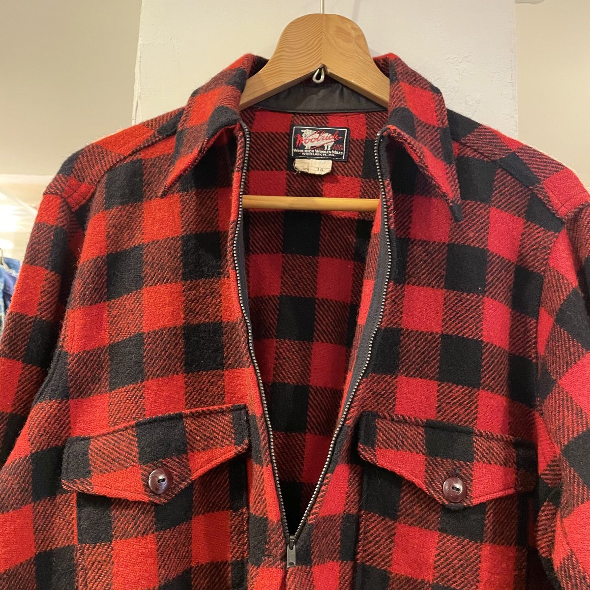Woolrich 40s ハーフジップ ウール プルオーバーシャツ Woolrich 40s ハーフジップ ウール プルオーバーシャツ