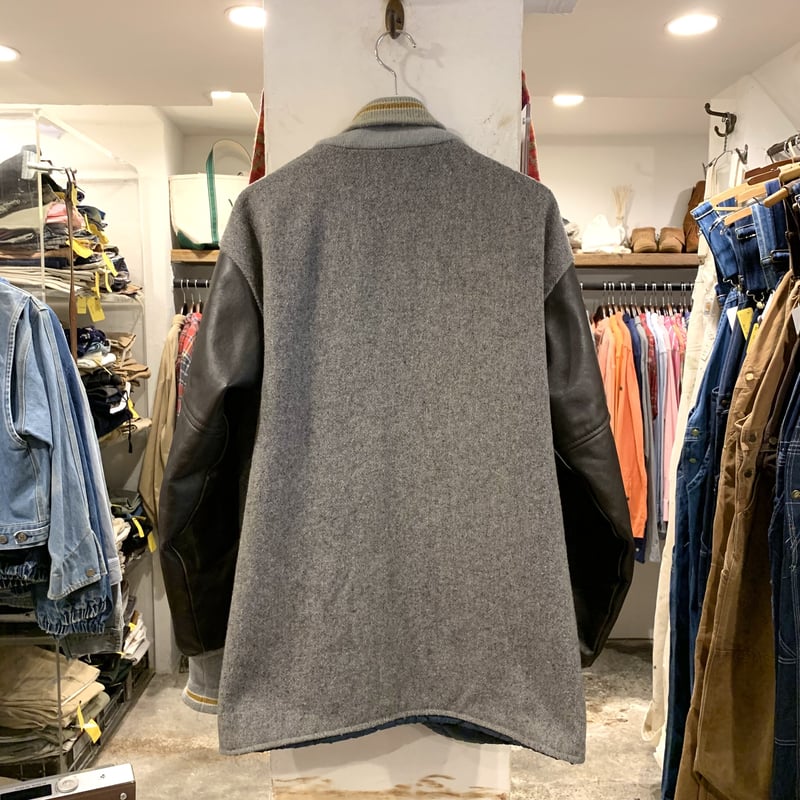 80s Fordham スタジャン フォーダム ロング丈 ウールxレザー 80s Fordham スタジャン フォーダム ロング丈 ウールxレザー