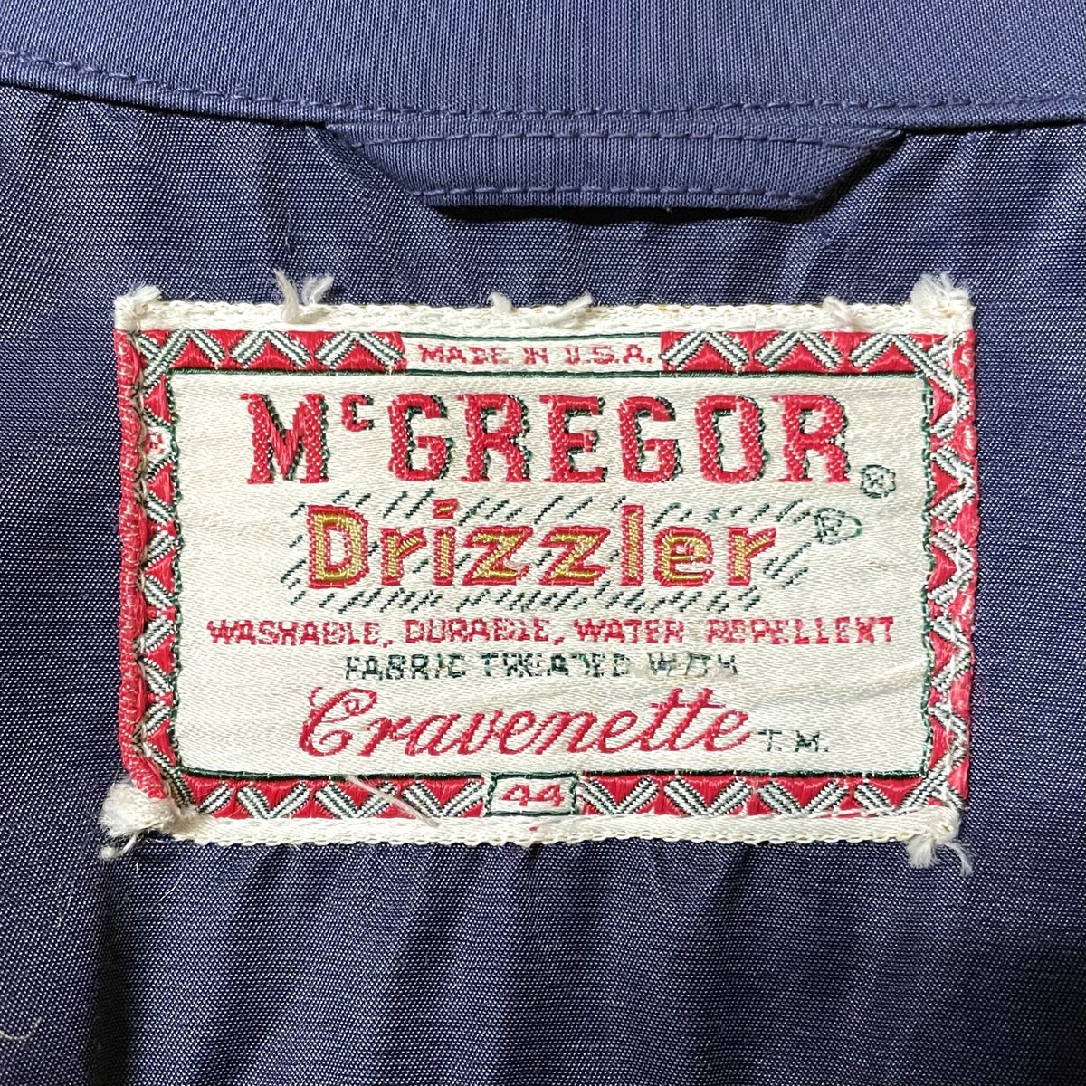 60s McGREGOR Drizzler ドリズラージャケット 紺 USA製 60s McGREGOR Drizzler ドリズラージャケット 紺 USA製