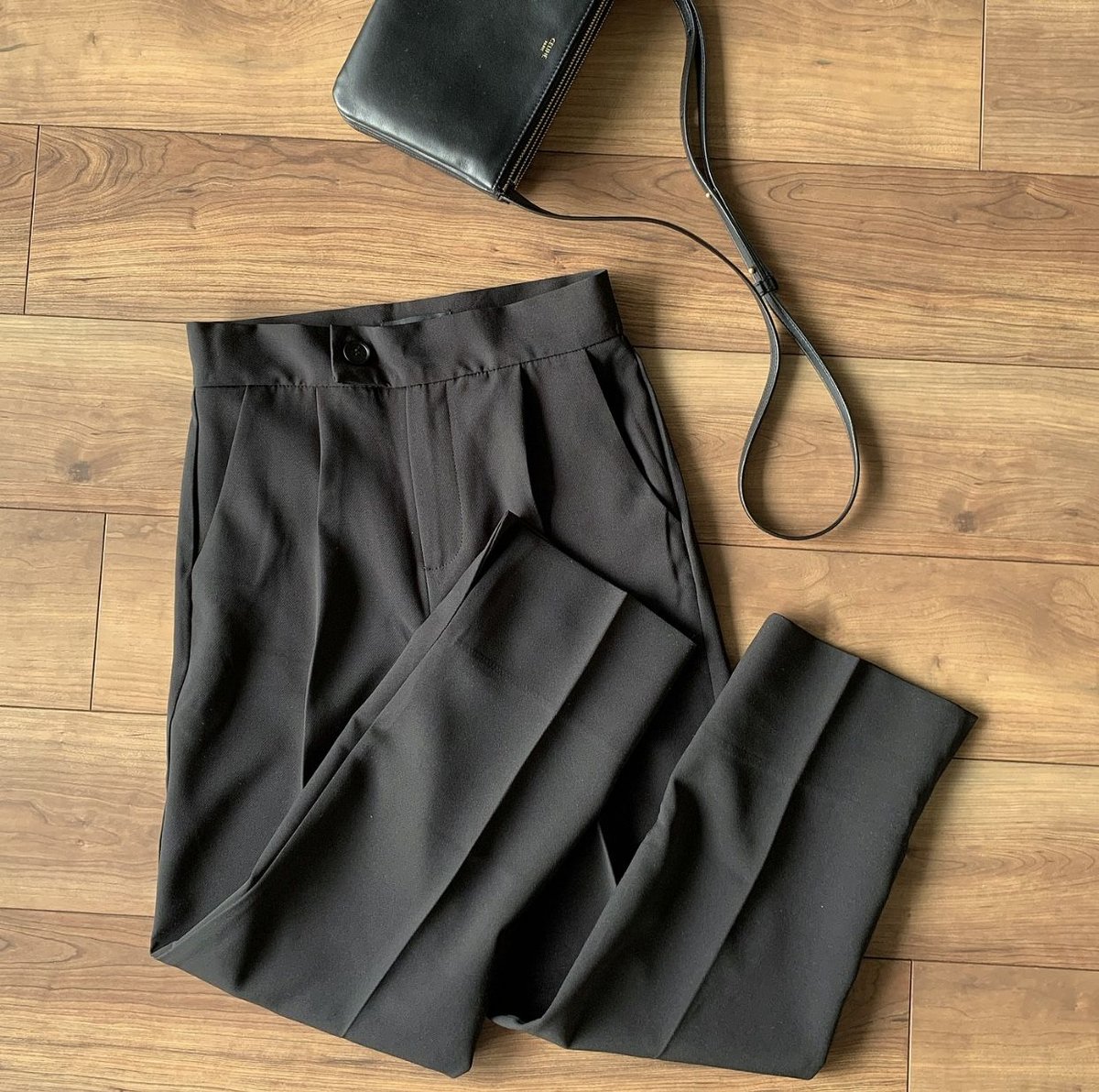 side slit slacks (black) | ok.soon