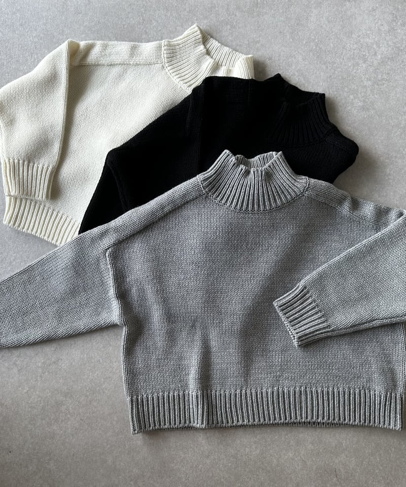 high neck knit(gray/black/offwhite) | ok.soon high neck knit(gray/black/offwhite) | ok.soon